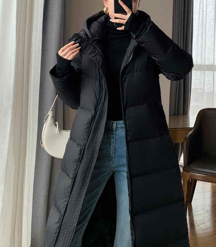 블랙라벨 후드 롱패딩 다운 롱자켓 프리미엄 겨울 패딩 오리털 파카 오리털패딩 겨울롱패딩 블랙패딩 아우터 롱코트 다운코트 롱집업 바람막이 여성패딩 블랙코트 화이트 덕다운