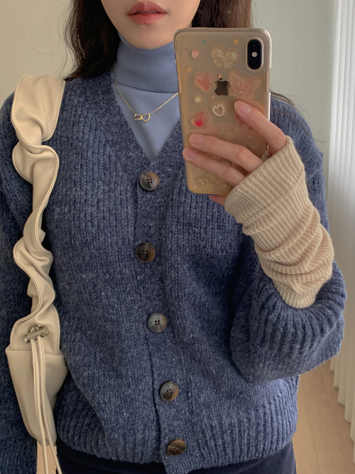 팜므뮤즈 VERONA V NECK KNIT CARDIGAN(8COLORS!)