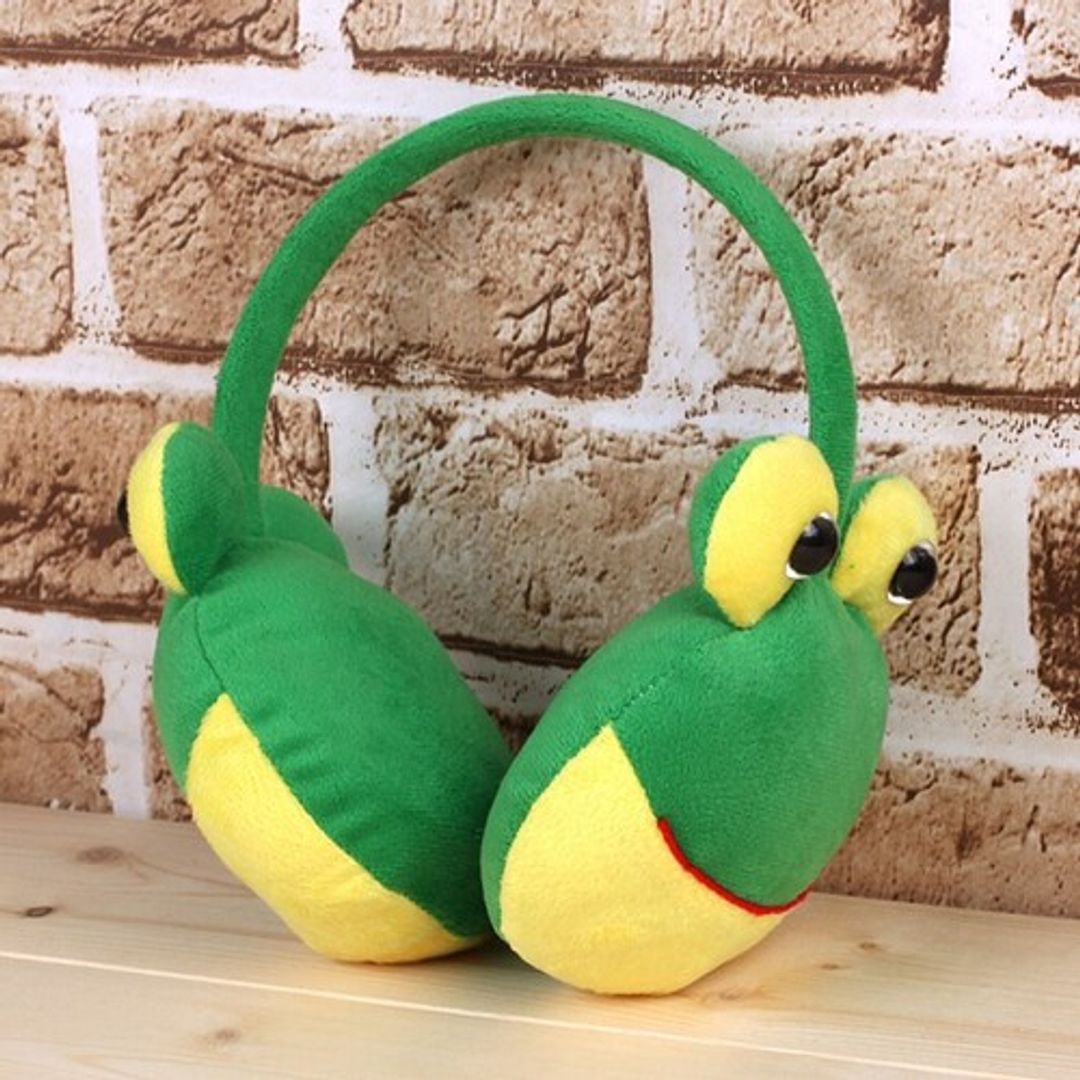 왕눈이 개구리 귀마개 겨울 털귀마개 귀도리 방한귀마개