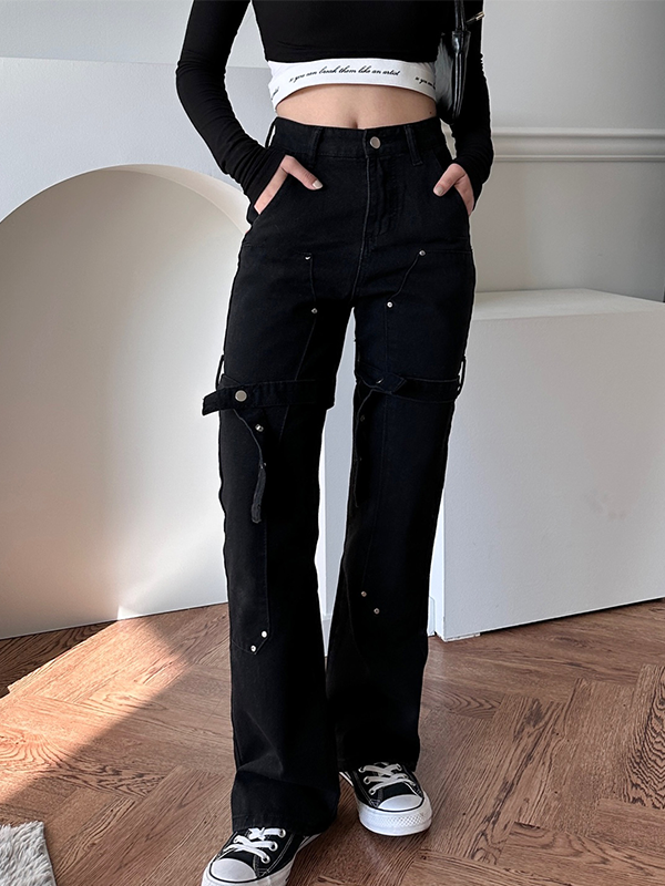 루미에르 당일출고놈코어룩s~m 벨크로 팬츠 조거팬츠 카고팬츠 카고바지 배기팬츠 냉장고바지 골지팬츠 와이드팬츠 일자바지 일자팬츠 Y2k 유니크 스트릿 힙합 댄서