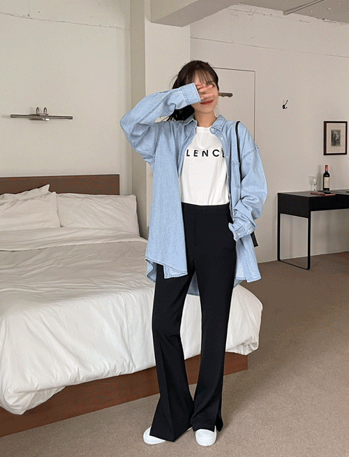 스타일티바 3컨셉 스판밴딩트임 롱다리슬랙스_S,M,L,XL-2color, 세련된 분위기 트임포인트-짱짱허리밴딩+고탄력+밑단트임-다리를 더 길게~부츠컷슬랙스*_*