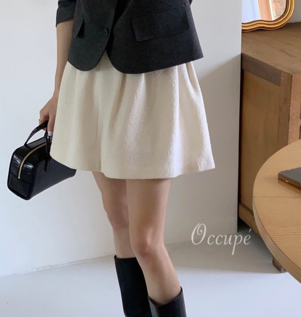 미엘 라이크 스커트 (2col) miel 플레어 트위드 미니스커트 a라인