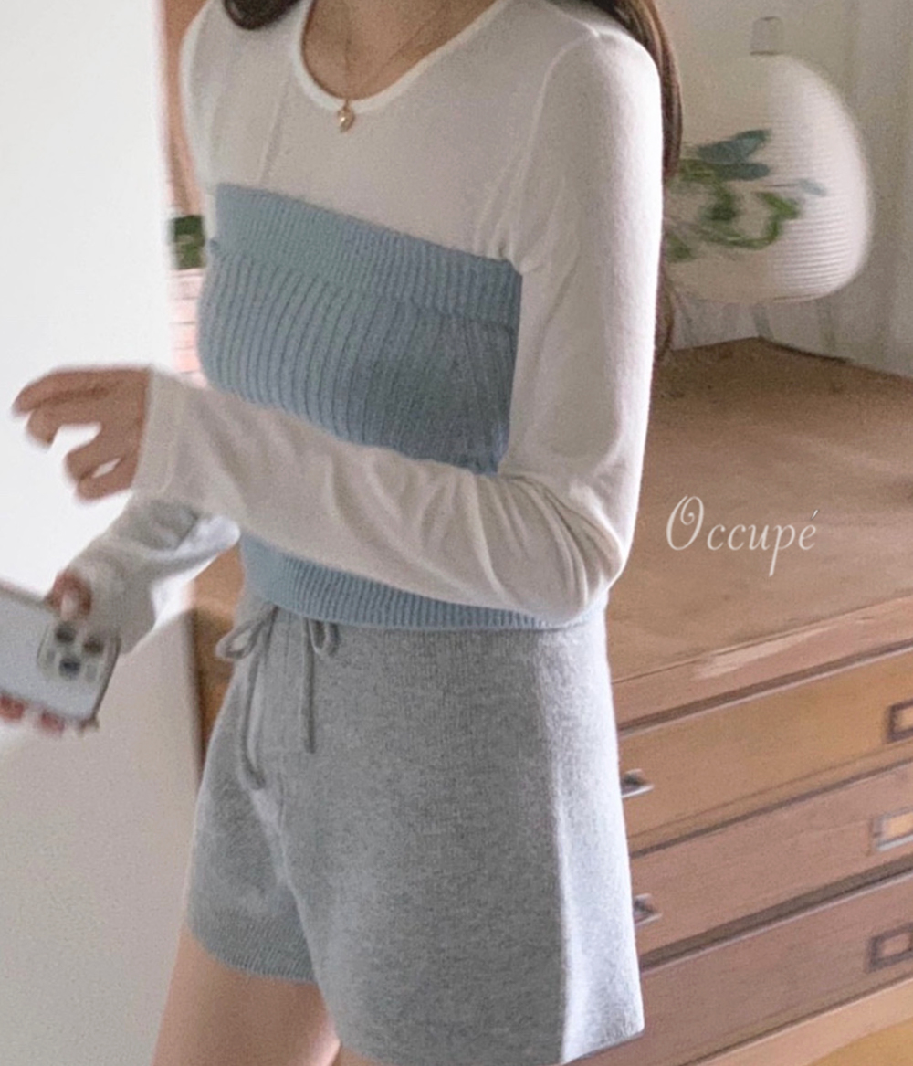 [당일발송]미엘 튜브탑 니트 (4col) miel 크롭탑 니트탑 뷔스티에