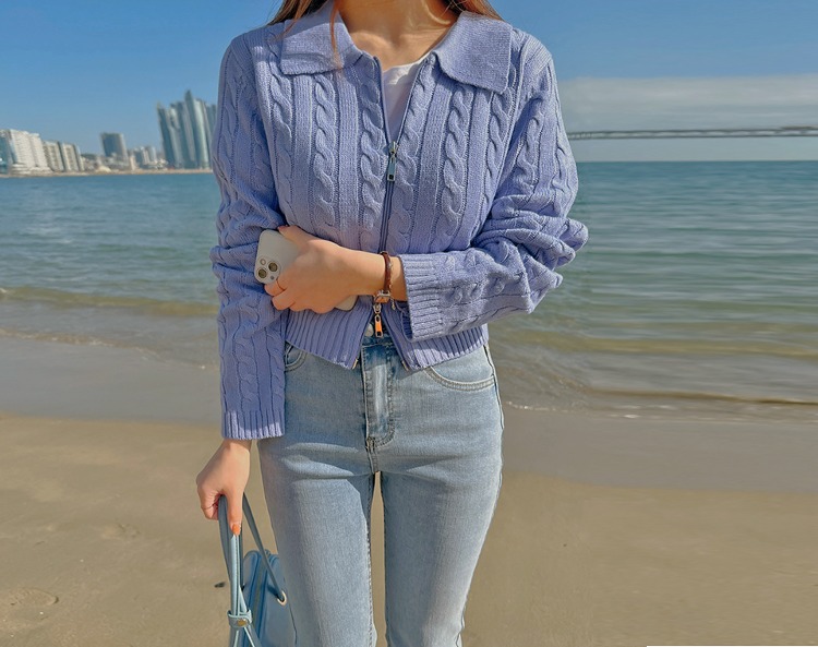 리리앤코 1만1천장 돌파♥ 카이븐 투웨이 꽈배기 카라넥 크롭 니트 집업신상 데일리룩 데이트룩 빅사이즈 케이블 니트집업 집업니트 투웨이니트 꽈배기집업 꽈배기니트 크롭집업