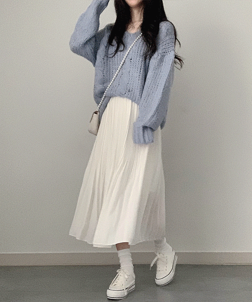 투게더위드미 20 클리어런스 쿠폰 하늘하늘핏 필수템 허리 밴딩 여름 플리츠 주름 무지 쉬폰 플레어 롱스커트 블랙 화이트 연베이지 진베이지 핑크치마 민트 소라 휴양지