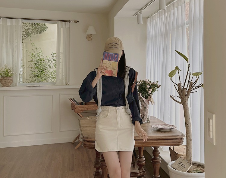 리리앤코 레나잇 포켓 뒷밴딩 미니 스커트 신상 룩 데일리룩 여행룩 러블리룩 캐주얼룩 치마 기본치마 미니스커트 A라인 편한치마 사계절 면치마 청치마 컬러스커트 짧은치마 컬러