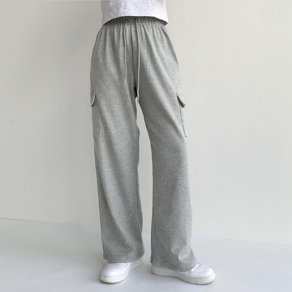 로렌블 단독 기모기본 세미와이드 카고바지 트레이닝 하이웨스트 바지 와이드 밴딩 팬츠 세미와이드 바지 기모밴딩바지 하비바지 기모트레이닝팬츠기모바지 겨울바지