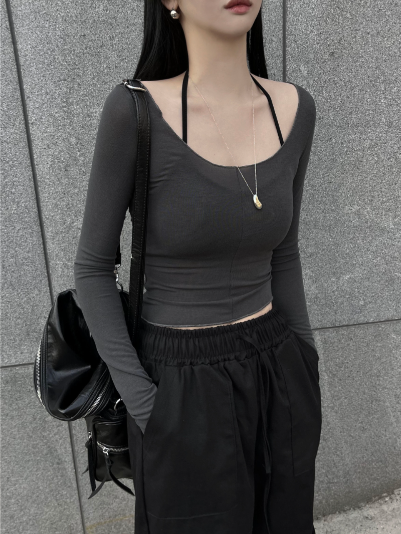 Halter U-Neck Tee Set