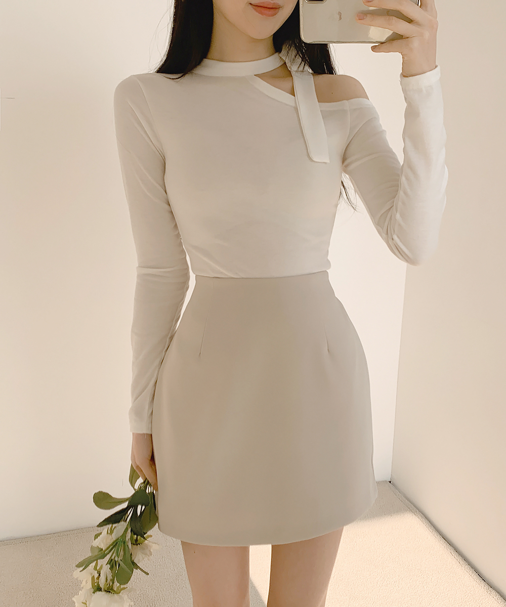 6 Colors 미니 H라인 기본 일자 솔리드 치마 슬림핏 미니 스커트 러블리 여신핏 화이트 블랙 봄 여름 러블리 여친룩 데이트룩 데일리룩 밴딩 집업 스판 하의 여자