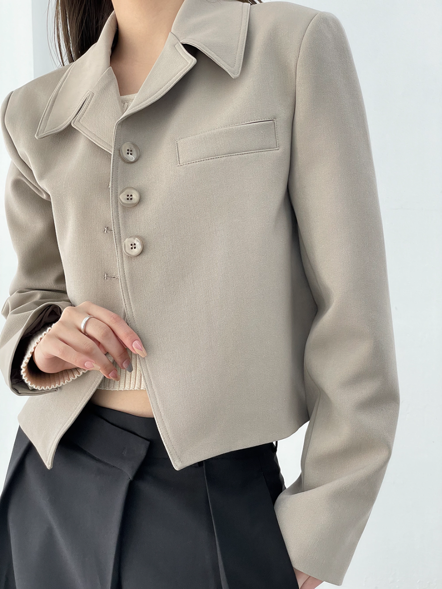 three-button crop jacket (2color)