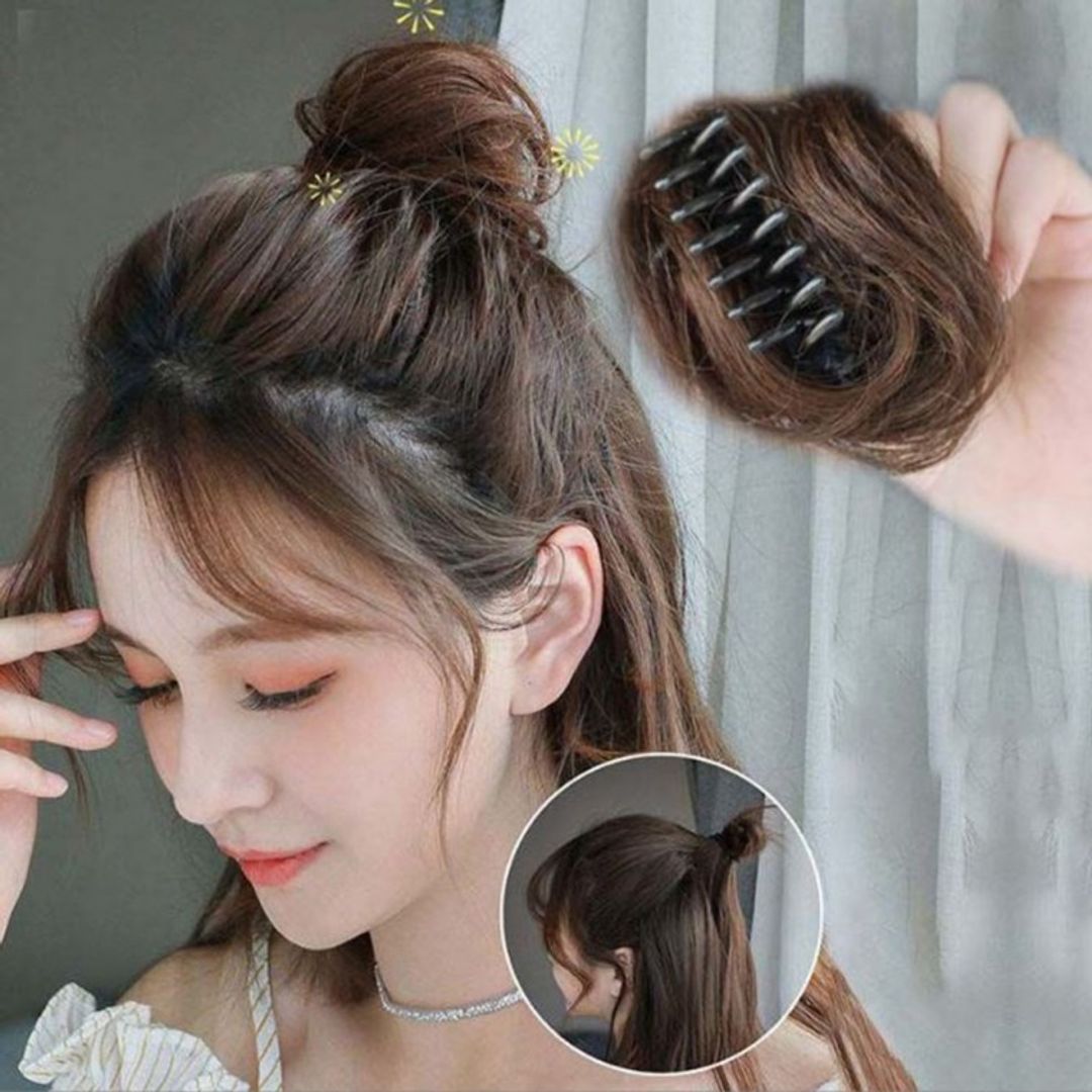 볼륨 가발 집게핀 여자 똥머리 당고머리 만두머리 올림머리 부분가발 집게핀 가발집게핀 가발핀