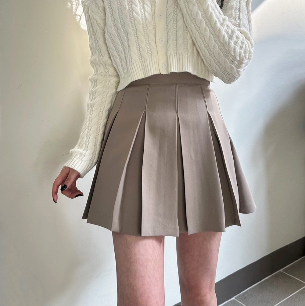 오더히어 [굿원단/SNS문의대란] Cover Pleats Skirt