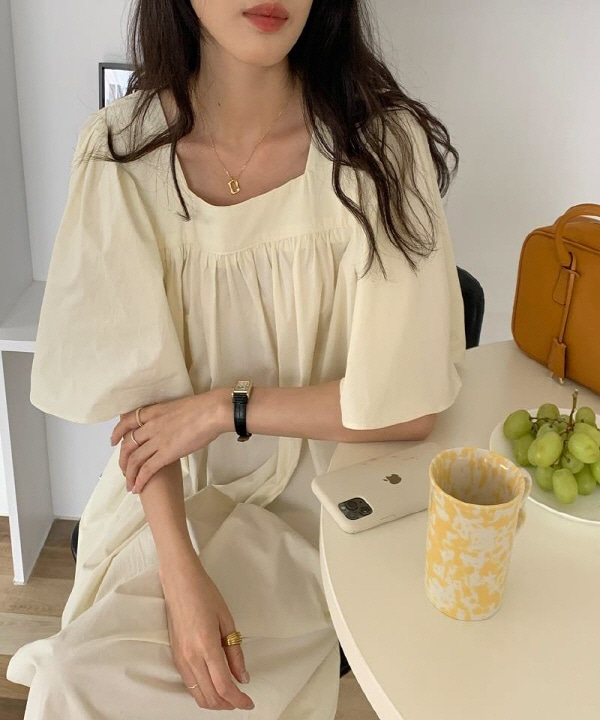 베이지하루 당일발송무료배송 스퀘어넥 반팔 와이드 암홀 임산부 빅사이즈 러블리 박시 롱원피스 엄마 돌잔치 촬영룩 쇄골노출 루즈핏 느슨한 드레스 린넨 스트레이스 심플