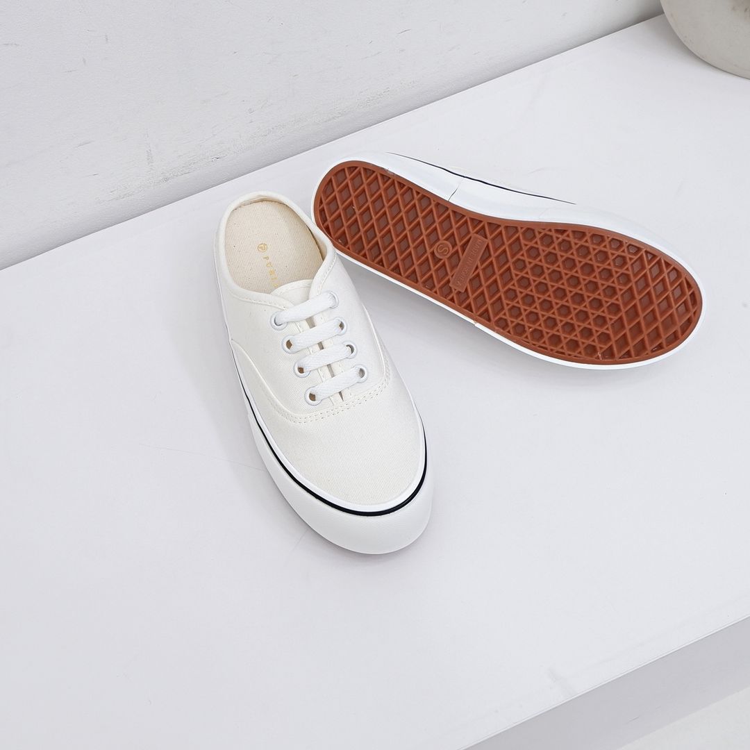 캔버스 통굽 스니커즈 블로퍼 뮬운동화 4cm