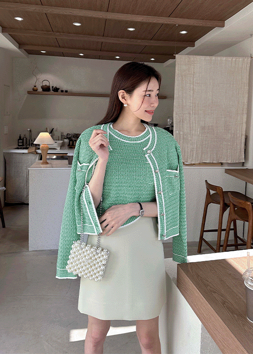 햅번 니트 가디건 set 3color