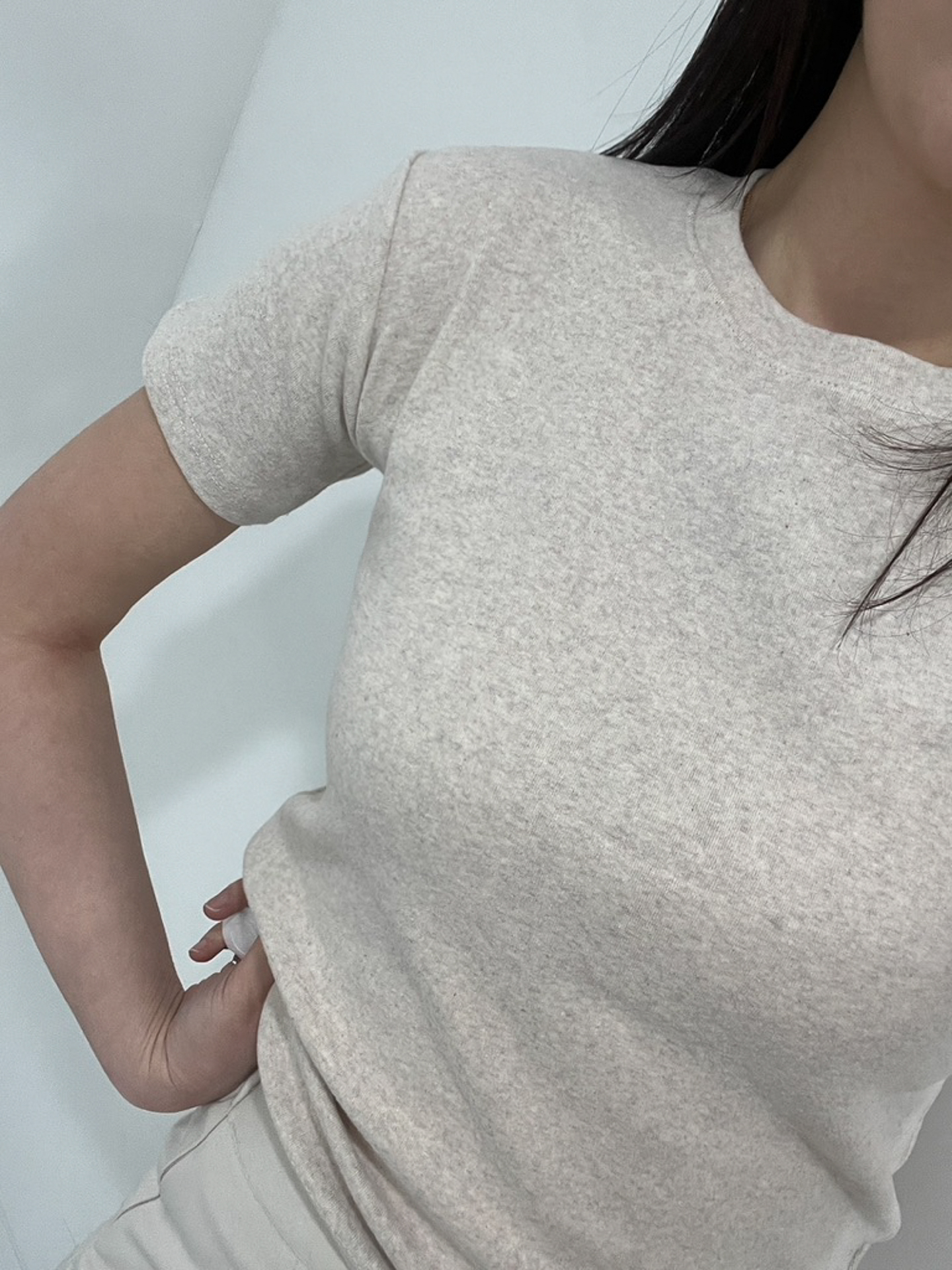 유나브 [쫀득/여리핏]피치 반팔 사계절 티셔츠 T 4color