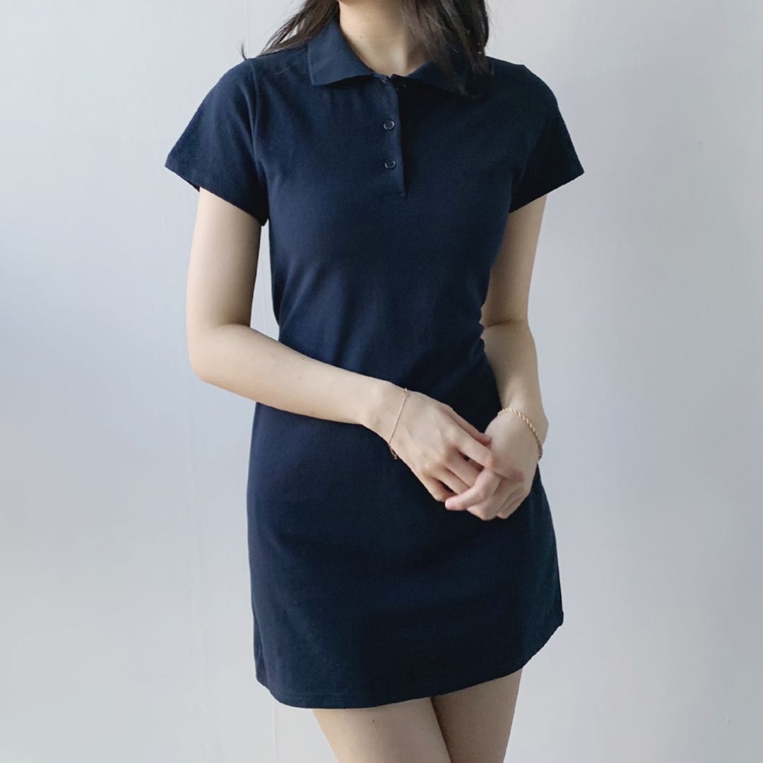 여리핏 누텔라 반팔 카라 피케이 미니원피스 봄 여름 Pk 원피스 청순 여친룩 나들이룩 여리여리 코튼 A라인 허리끈