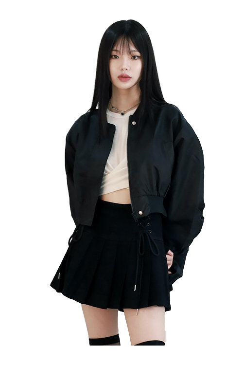 호린 셔링 크롭 항공점퍼