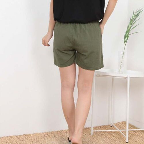 쿨 팬츠 여름 마 바지 여자 린넨 하의 4부 기장 업타운걸스
