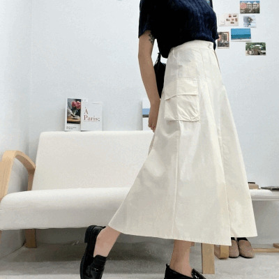 💖러블리 카고 핀턱 플레어스커트💖 미디스커트 카고롱스커트 랩스커트 코튼스커트 A라인스커트 나일론스커트 밴딩스커트 롱스커트 카고스커트 플리츠스커트 롱청치마 니트뷔스티에 하객룩