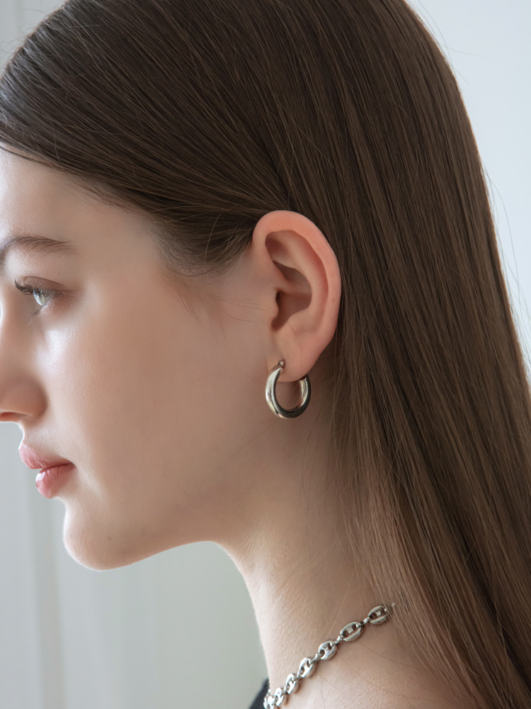 소수 [Silver925] Round Early Earring 라운드 얼리 귀걸이