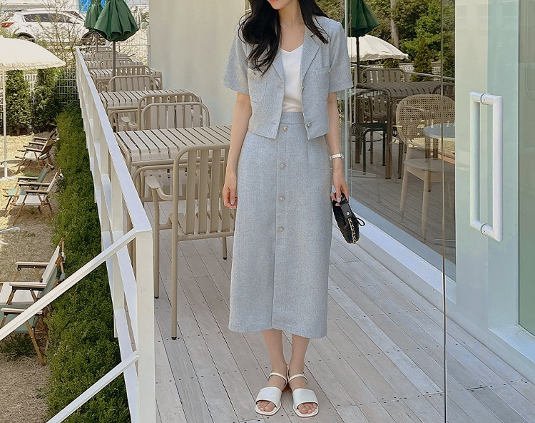 4천장 돌파 무료배송 벨로틴 트위드 크롭 자켓 뒷밴딩 스커트 투피스 세트 신상 하객룩 오피스룩 격식룩 트위드셋업 트위드세트 트위드자켓 크롭자켓 트위스스커트 롱스커트