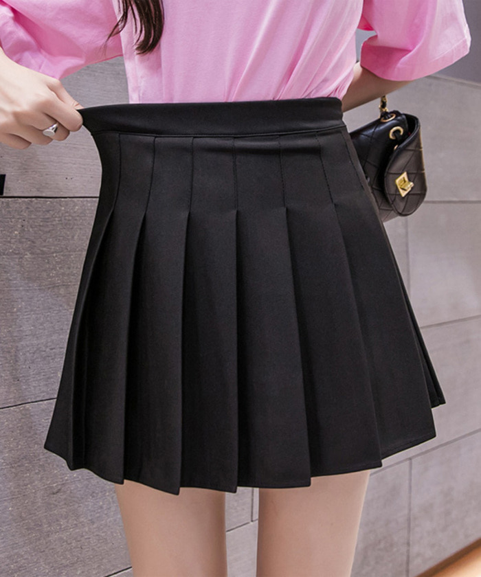 큐티팝 스판밴딩들뜸 💛휘뚜루 마뚜루💛 데일리 테니스골프 밴딩 플리츠 주름 테니스 미니 스커트 3color 하이틴 치마바지 스판 밴딩 A라인 안감 속바지 주름 플리츠