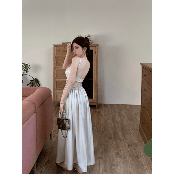 디자인 멜빵 민소매 원피스 여성 여름 스타일 슬림 A라인 롱 스커트 댄서 데일리 캐주얼 20대중반 30대초반 고딩 감각적인 유행하는 은은한 촬영 개강 기념일 황사 디톡스 드라이브