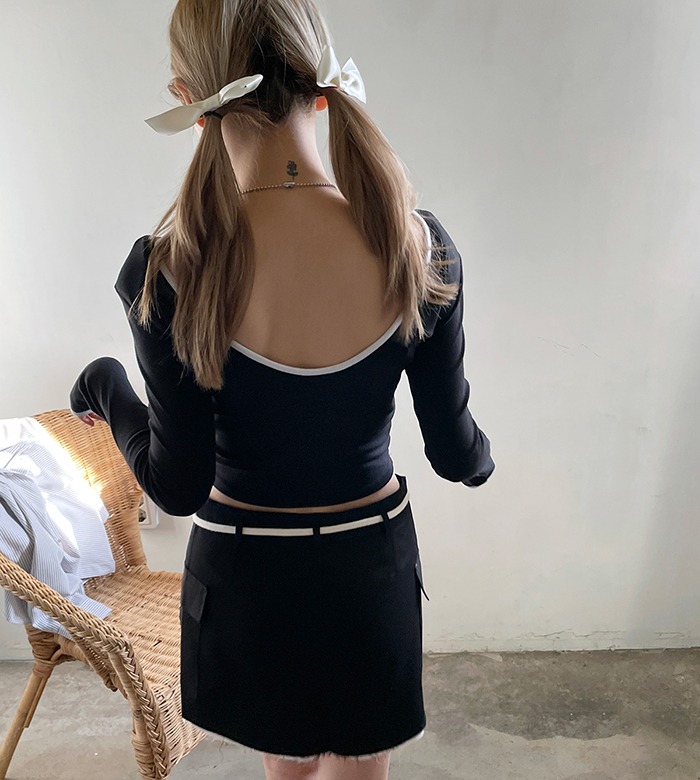 무무크 sale-제이 패드 티셔츠 2col - black