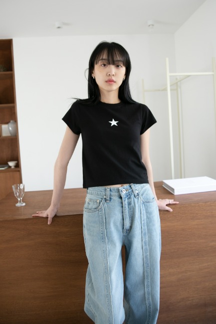 star mochi crop half t(3colors)