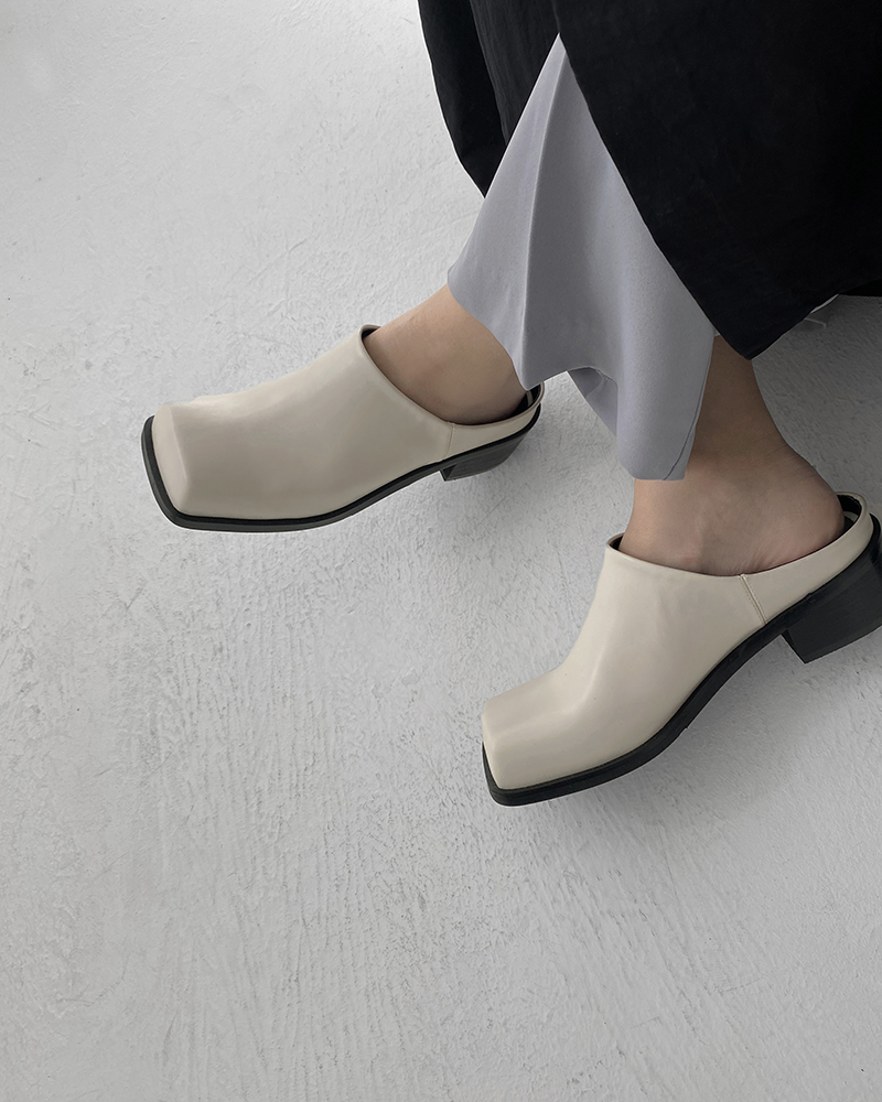 로타 스퀘어 뮬 슬리퍼 2c