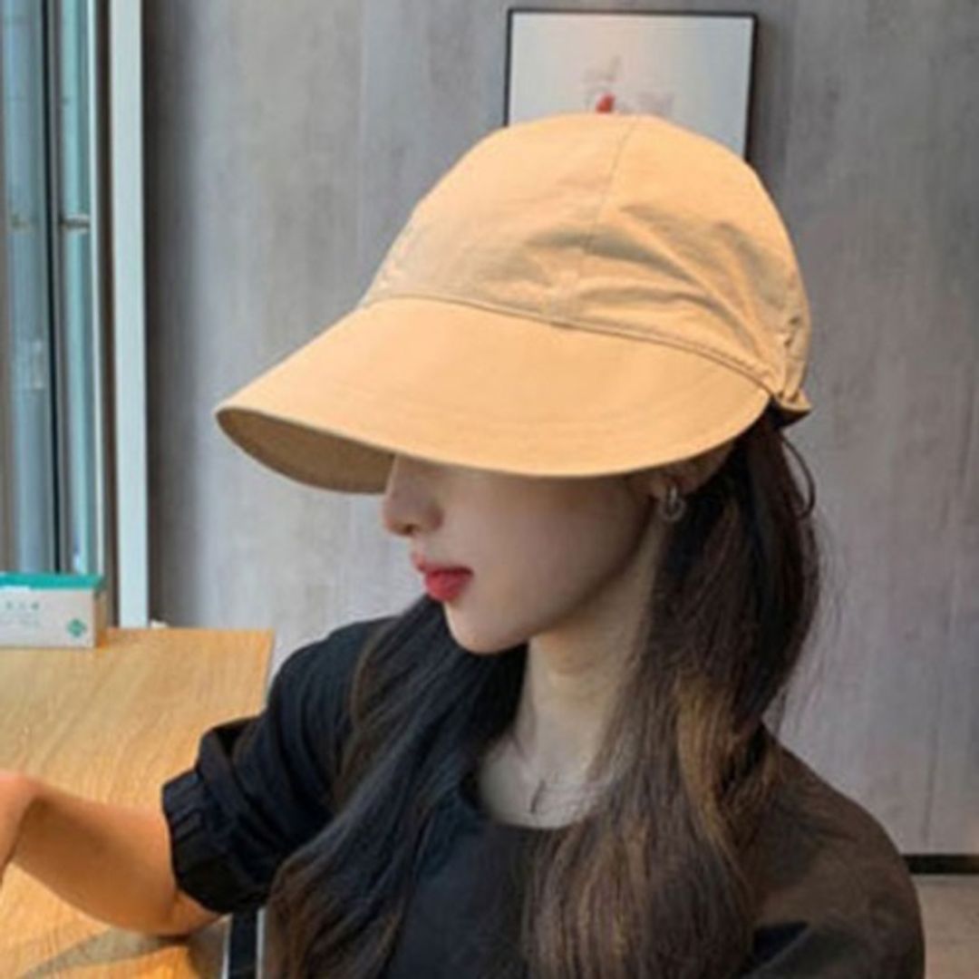 Dkc24 자외선 차단 햇빛 가리개 데일리 골프 모자 빈티지 챙넓은 캡모자 캐주얼 무지 여행 벙거지 하프 다운 버킷햇 여름
