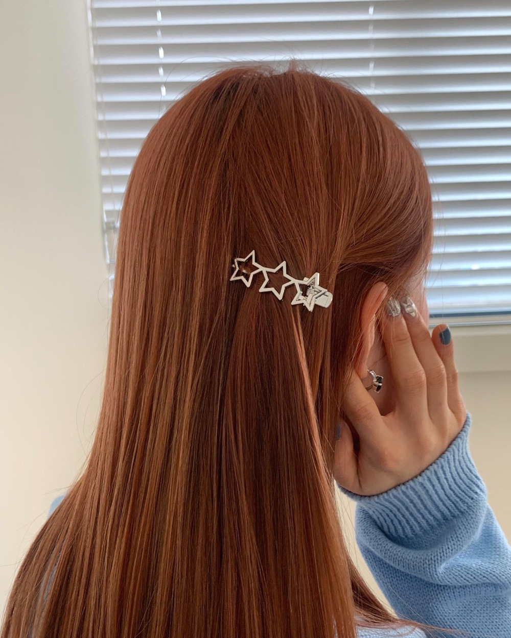 패닝 brass star hairpin