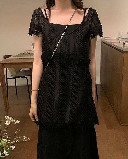 데일리마켓 flower knit ops / 2color