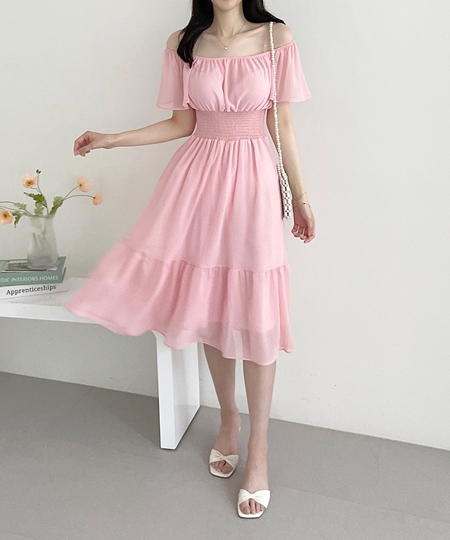 플로럴 투웨이 오프숄더 스퀘어넥 여름 날개 반팔 스모크밴딩 캉캉 롱원피스 캡소매 반소매 휴양지룩 바캉스룩 휴양지원피스 리조트 호캉스 해외여행 휴양지원피스