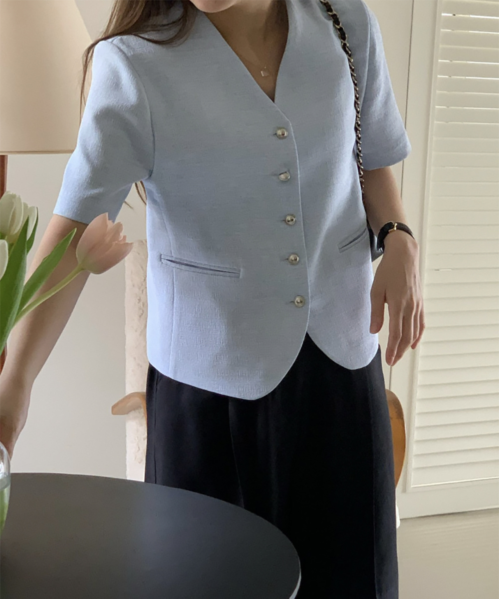 컴히얼 노티드 자켓 (3col) comehere