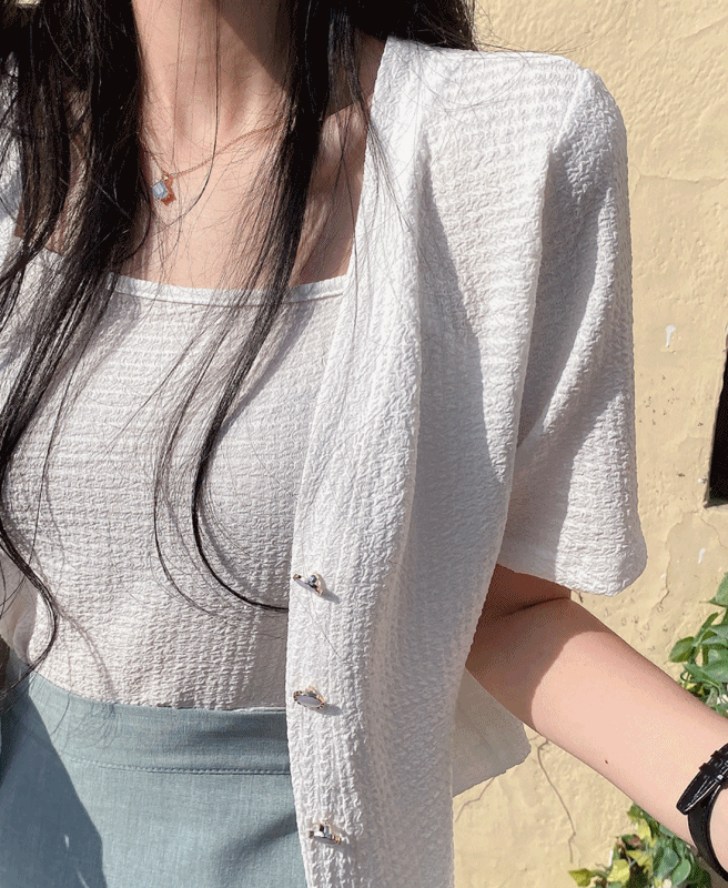 엠보 스판 나시+가디건SET (4color)