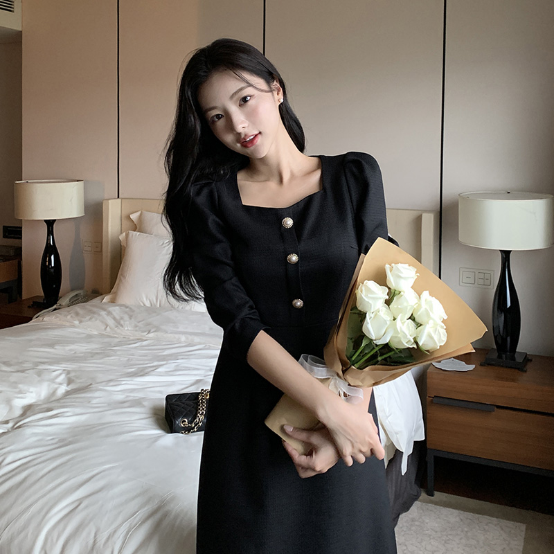 아뜨랑스 🚚부분당일발송 기장선택2사이즈하객룩여리무드여름원피스 리움 하트넥 트위드 원피스 겨울하객룩 하객룩원피스 가을원피스 반팔트위드 면접원피스 인생샷원피스 트위드