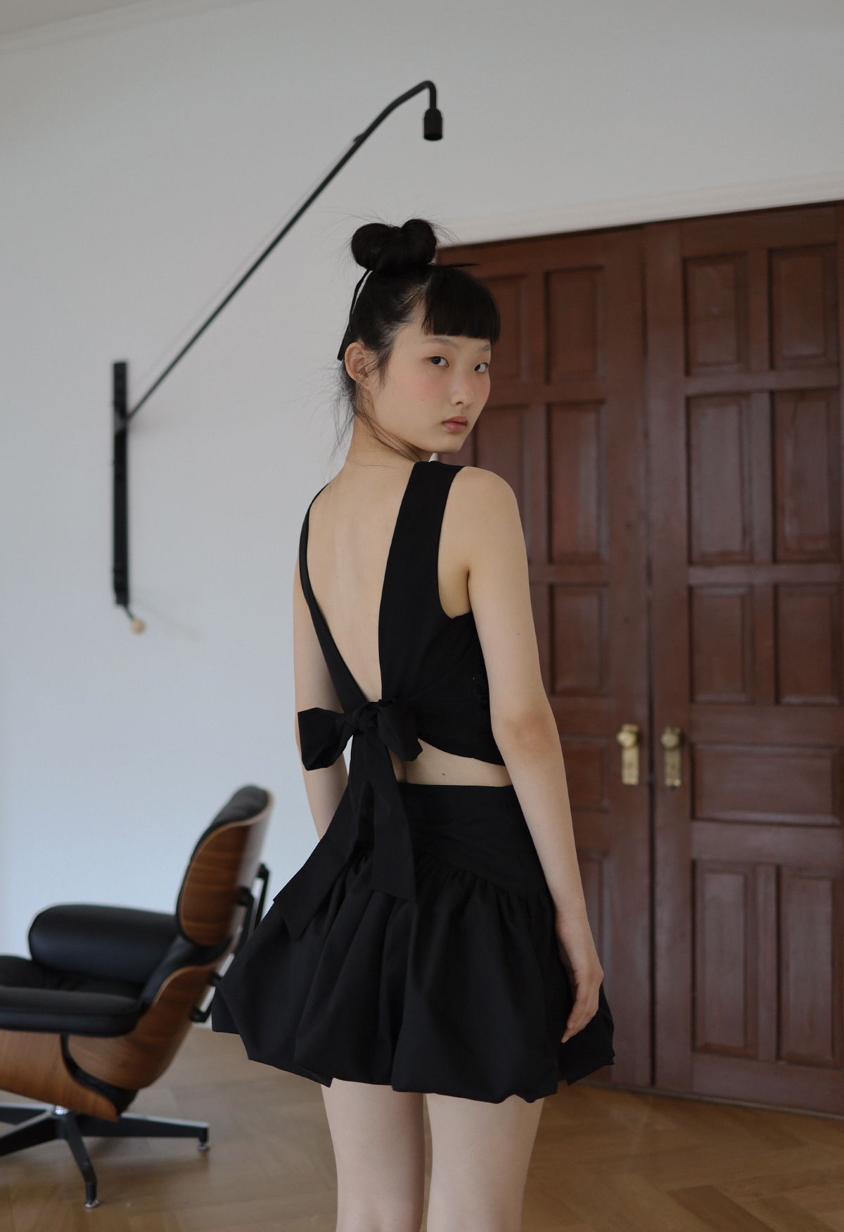 르콩 Backless Ribbon Top, 2color