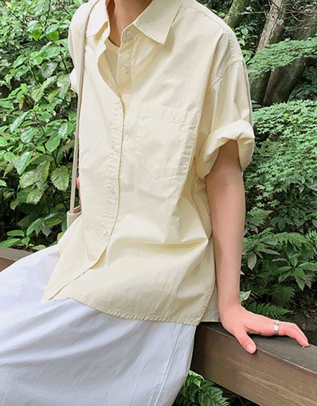 어튜트 던 워싱 하프 셔츠(7c)