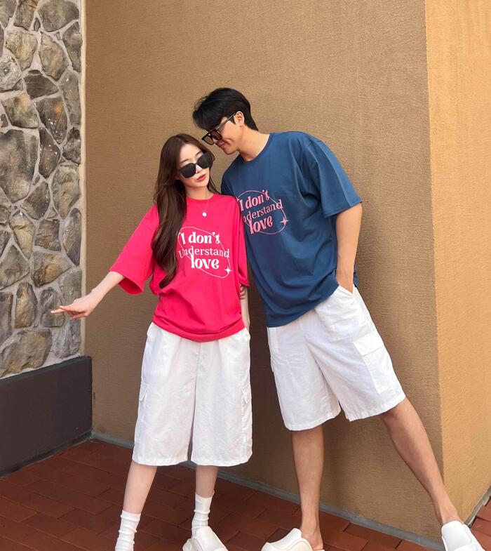 엄라이브 초특가 세트가능고퀄 4컬러 남녀공용 러브 썸머 반팔 티셔츠 와샤 카고 버뮤다 여름 반바지 팬츠 트레이닝 세트 셋업 스트릿 데일리룩 커플룩 시밀러룩 Y2k 꾸안꾸