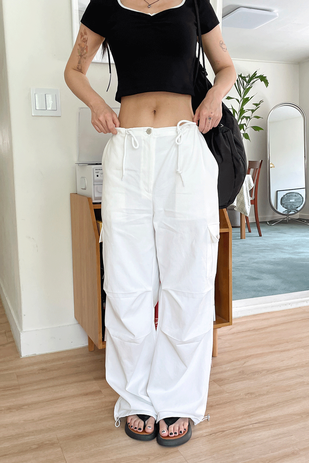 [ACUBI CLUB] pastel cargo wide pants (2colors)