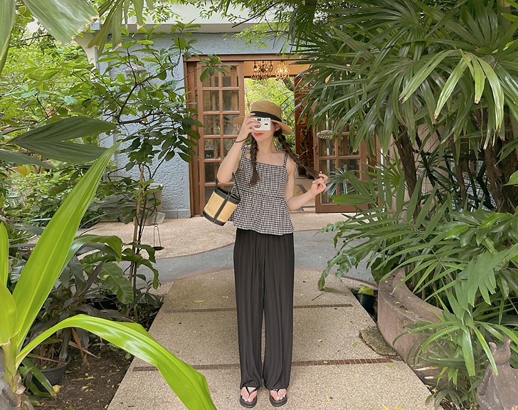 리리앤코 숏기본롱 캘러피 밴딩 쿨링 플리츠 와이드 팬츠 여름 신상 썸머룩 데일리룩 바캉스룩 여행룩 휴양지룩 공항룩 데이트룩 캐주얼룩 와이드팬츠 트레이닝 밴딩팬츠