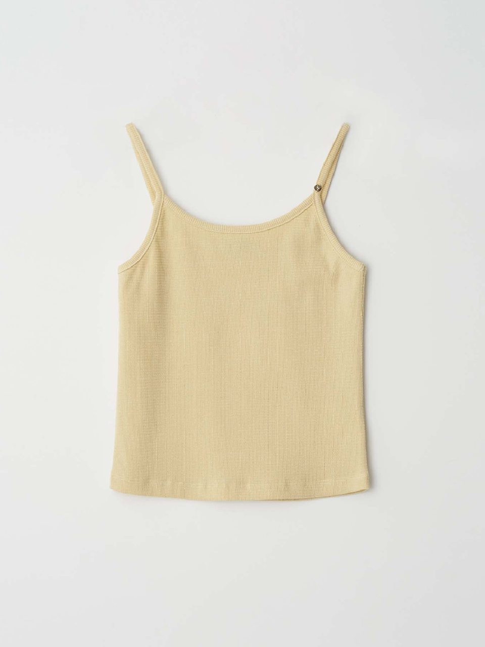 르세지엠 YELLOW ANAIS STRING RIBBED SLEEVELESS TOP