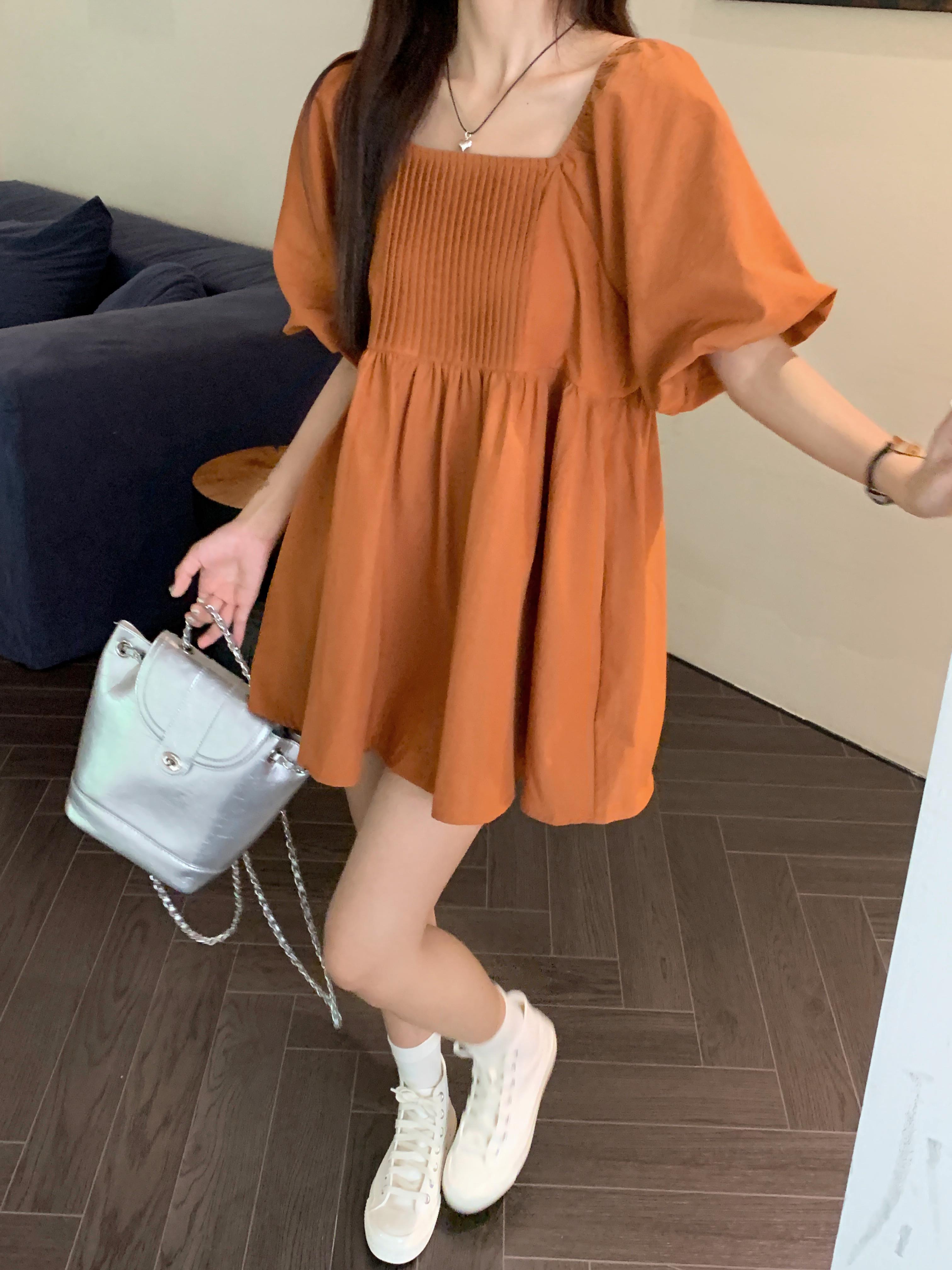 루즈핏 여름원피스 미니원피스 여성 반팔 스퀘어넥 밴딩 셔링 주름 봄 바캉스룩 리조트룩 여행 비치 휴양지옷 동남아 휴가 30대 40대 여자 레이디 데일리룩 심플 베이직 캐주얼