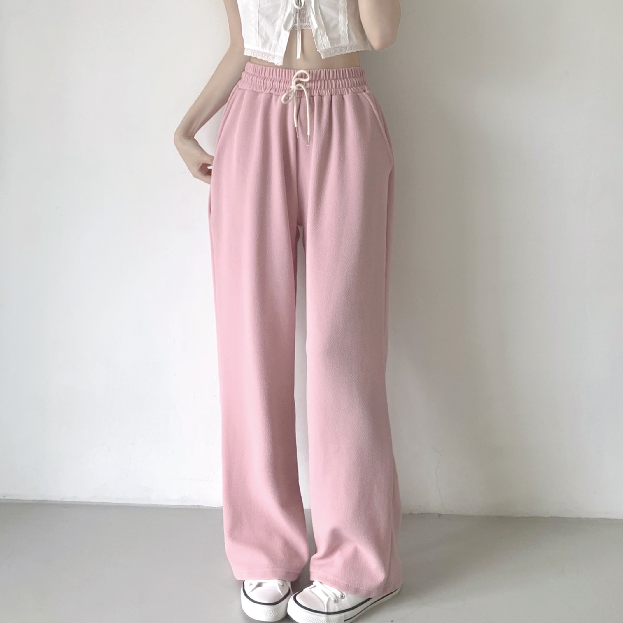 자스민벨 쿨링팬츠💗사이즈 선택 젤리팝 썸머 아이싱 롱 와이드 밴딩 트레이닝 팬츠 키작녀 키큰녀 빅사이즈 유니섹스 얇은 시원한바지 기장선택 여름바지