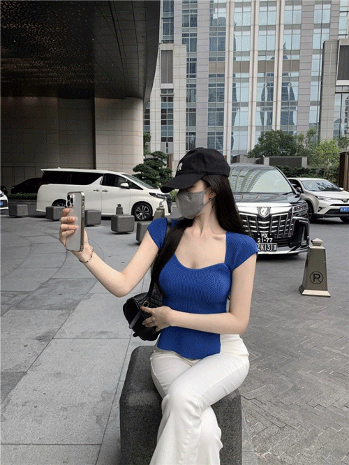 썸머 스퀘어넥 니트 4col