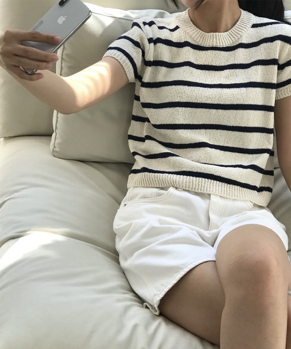 진심 프롬 단가라 니트 (2col) jinsim