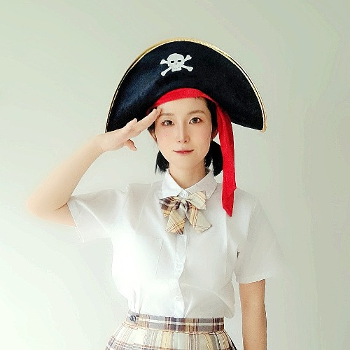 아이엠파티 H107 해적모자 해골 선장모자 악당 소품 파티 코스튬 코스프레 인생네컷 졸사 할로윈