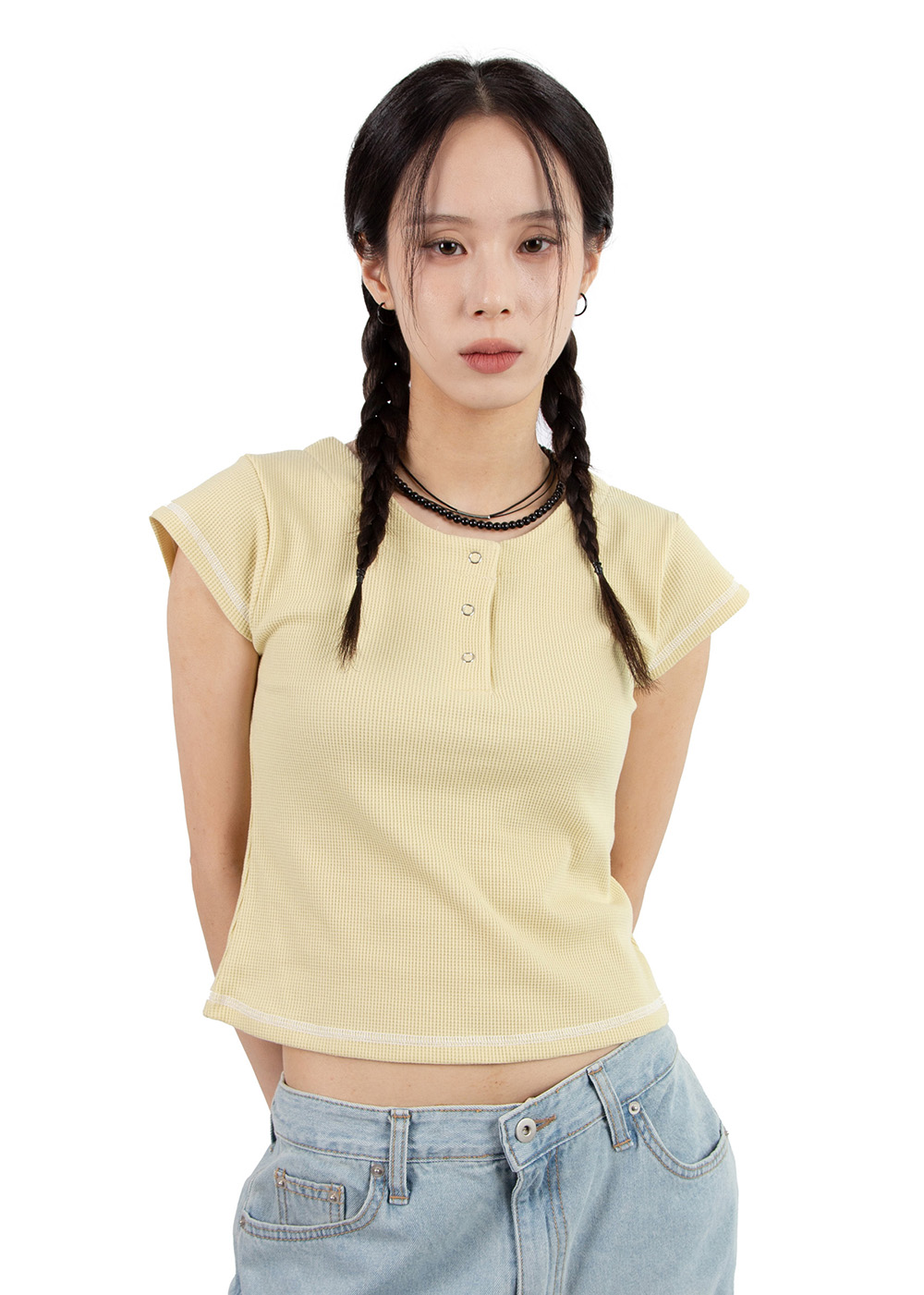 WAFFLE SNAP SHORT SLEEVE